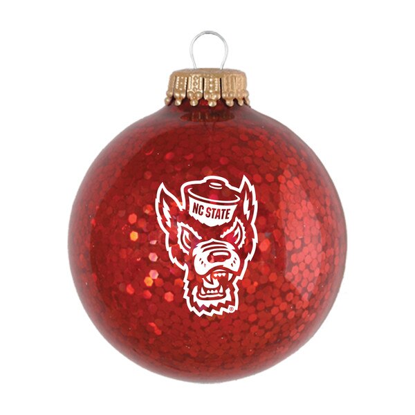 Sparkle Red Glass Ball Ornament | Wolfpack Outfitters GOPACK