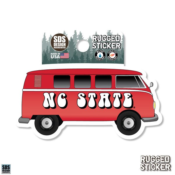 Rugged Sticker NC State Bus | Wolfpack Outfitters GOPACK